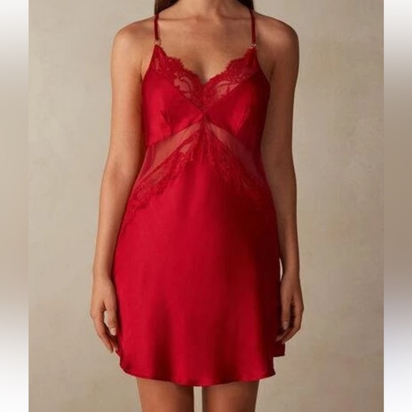 intimissimi | Intimates & Sleepwear | Intimissimi Red Lace Chemise ...